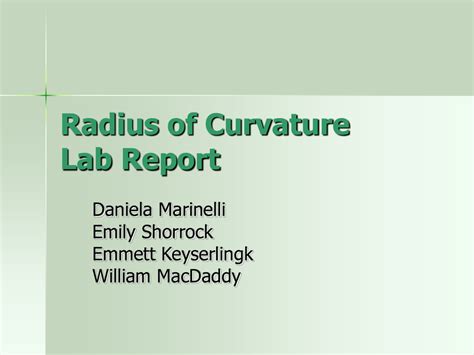Radius Of Curvature