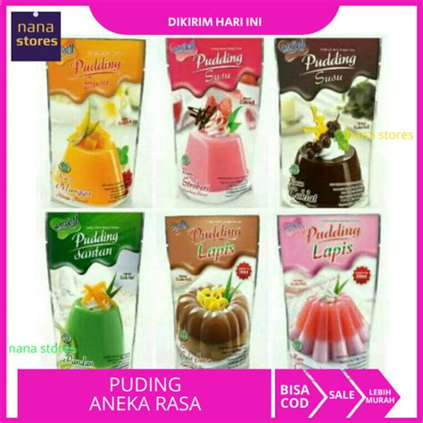 Puding Nutrijell Rasa Santan Susu Stroberi Mangga Coklat Vanila