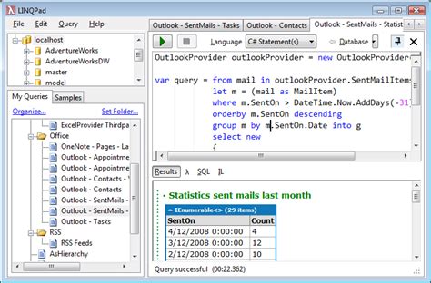 NET Execute Queries On Office Data With LINQPad
