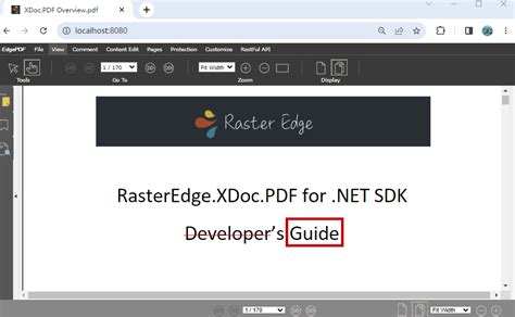 C PDF Library SDK To View Edit Convert Process PDF File For C Net ASP NET WinForms WPF