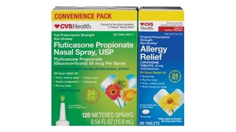 Cvs Health 24hr Nasal Spray Allergy Relief Loratadine Hcl Combo Pack
