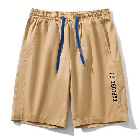 Plus Size Mens Casual Elastic Drawstring Plain Color Sports Temu