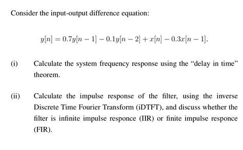 Solved Consider The Input Output Difference