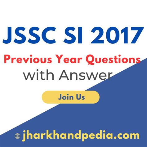 JSSC SI 2017 Question Paper