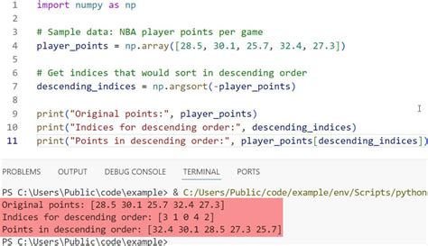 How To Use Npargsort In Descending Order In Python