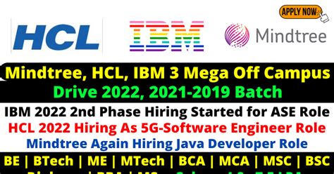 HCL Off Campus Drive As G Software Engineer Role Any Graduate Any Branch