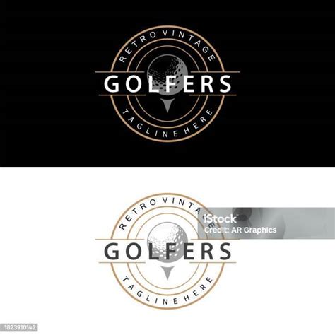 골프 로고 벡터 스포츠 골프 토너먼트 챔피언 클럽 디자인 스틱과 공 템플릿 일러스트 레이 션 Golf Tournament에 대한 스톡 벡터 아트 및 기타 이미지 Istock