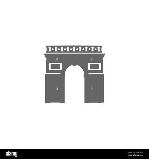 Arc De Triomphe Icon Graphic Resource Template Vector Illustration