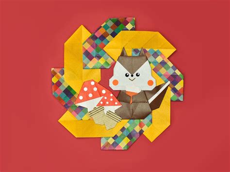 折り紙「秋のリース」の作り方2選 おりがみの時間