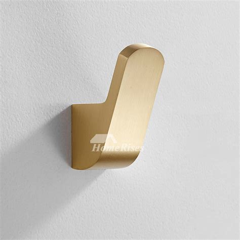 Gold Luxury Brushed Brass Wall Coat Hooks Vintage Bathroom Robe Hook
