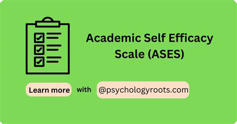 Academic Self Efficacy Scale Ases Psychology Roots
