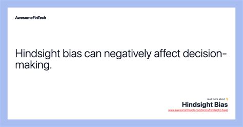 Hindsight Bias AwesomeFinTech Blog