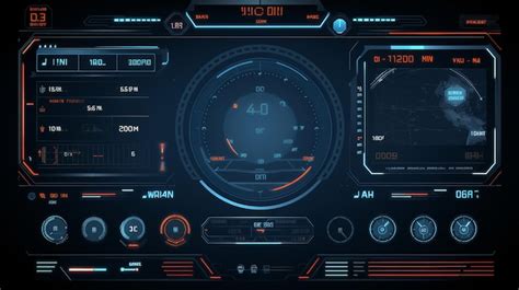 Modern HUD Interface With Display Elements Premium AI Generated Image