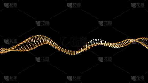 美丽的黑色背景与金色闪光。3d渲染，3d渲染