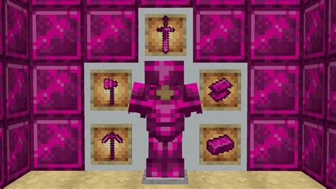 Bright Pink Netherite Elytra Minecraft Texture Pack