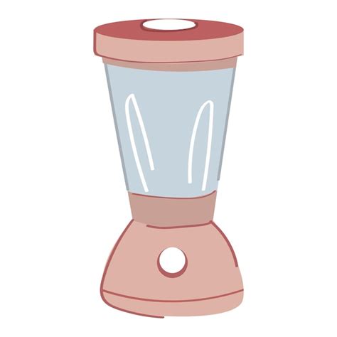 Linda Licuadora De Estilo De Dibujos Animados Rosa Vector Premium
