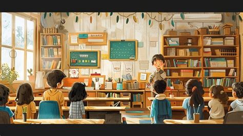 Free Cozy Classroom Scene Photo Education Classroom Students