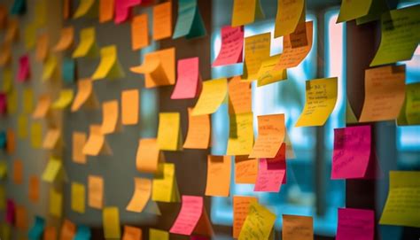 Premium Ai Image Yellow Sticky Notes On Office Bulletin Board Spark