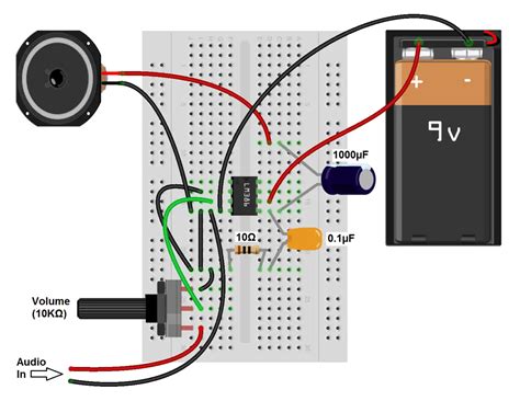 audio amplifier using lm386