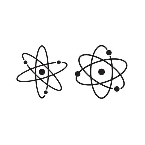 Premium Vector Atom Icon In Trendy Flat Design