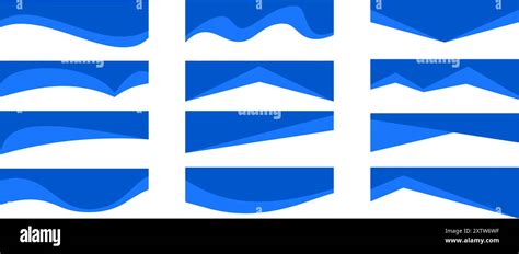 Header Shape Background For Website Design Vector Blue Border For Banner Abstract Divider For