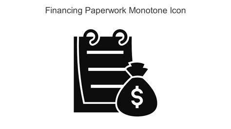 Financing Paperwork Monotone Icon In Powerpoint Pptx Png And Editable Eps Format Ppt Slide