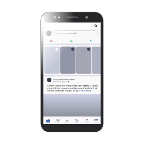 Premium Vector Realistic Smartphone Mobile With Social Media Application In Screen