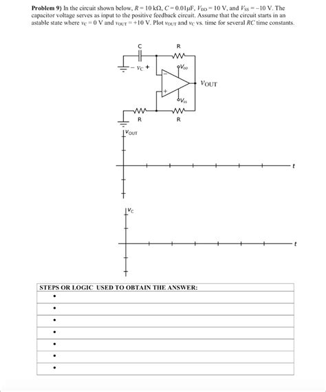 Solved Problem 9 In The Circuit Shown Below R 10 Kq C 001