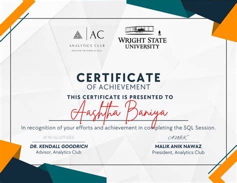 Sql Dataanalytics Continuouslearning Sqlcertification Analyticsclub Wrightstateuniversity