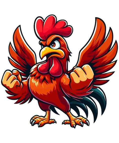 вектор сублимации курицы мультфильма Премиум Ai сгенерированный вектор