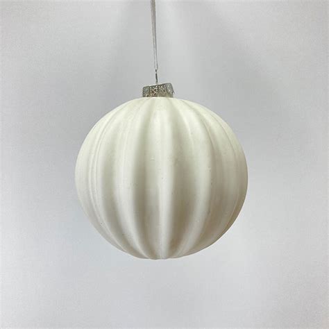 Ball Glass White Matt D 10 Cm X 1 Miravila