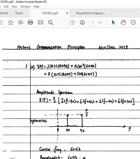 Im3002 Ee3012 Communications Principles Ntu Iem Eee Notes Quiz