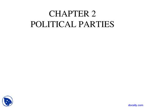 Political Parties Political Science Lecture Slides Docsity