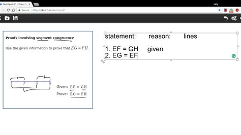 Proofs Involving Segment Congruence Youtube
