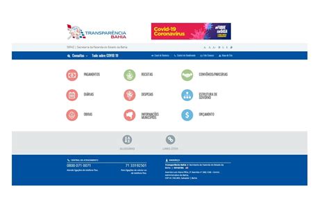 Novo Portal Do Governo Da Bahia Amplia Transparência Durante Pandemia
