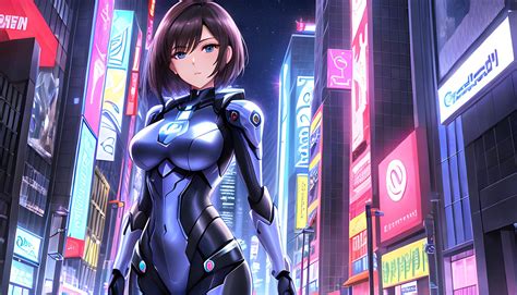 Futuristic Cyborg Woman Anime Style By Letototart On Deviantart