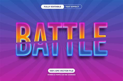 Premium Vector Editable Battle Text Effect Design