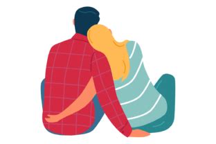 Couple Back View Sitting Man And Woman Graphic By Vectorbum Creative Fabrica