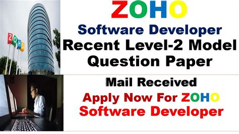 🔥👍zoho Software Developer Latest Level 2 Model Question Paper With