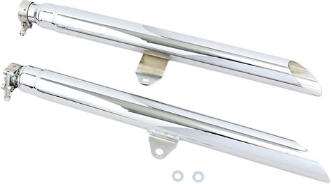 Cobra Drag Pipe Slip On Mufflers In Chrome For Yamaha 2004 2009 V Star 1100 Models 2273 ARH