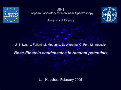 Ppt Bose Einstein Condensates In Random Potentials Powerpoint