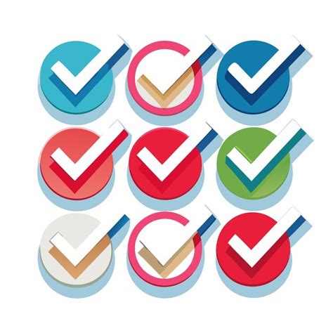 Checkmark Icon Checkmark Vector Set Checked Check Box Sign Approved Symbol Illustration