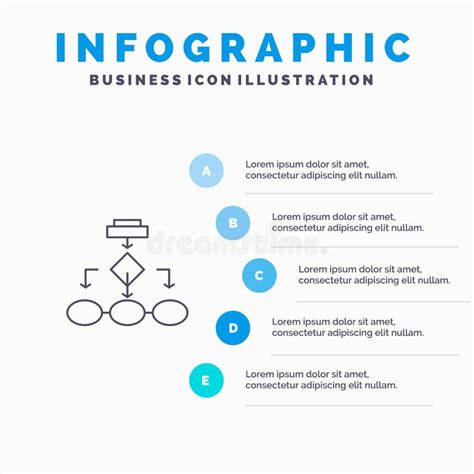 Flowchart Algorithm Business Data Architecture Scheme Structure Workflow Line Icon With 5