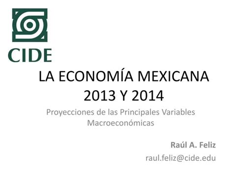 PPT Proyecciones de las Principales V ariables M acroeconómicas PowerPoint Presentation ID