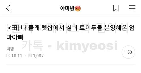 아빠한테 싸대기 맞은 여시