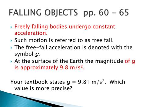 Ppt Falling Objects Pp 60 65 Powerpoint Presentation Free