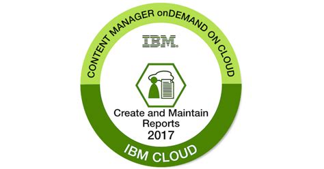 Ibm Cmod On Cloud Create And Maintain Reports 2017 Credly