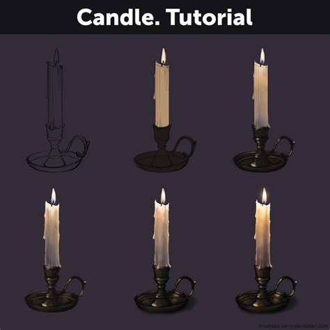Candle Tutorial By Anastasia Berry On DeviantArt Digital Painting Tutorials Digital Art
