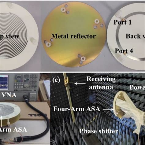 photographs of prototype and measurement a the fabricated antenna