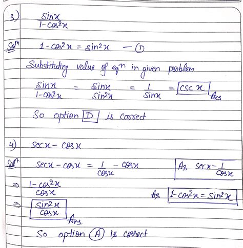 Solved 6 Rewrite Cosx Sin X Cosx Using Only One Trig Function